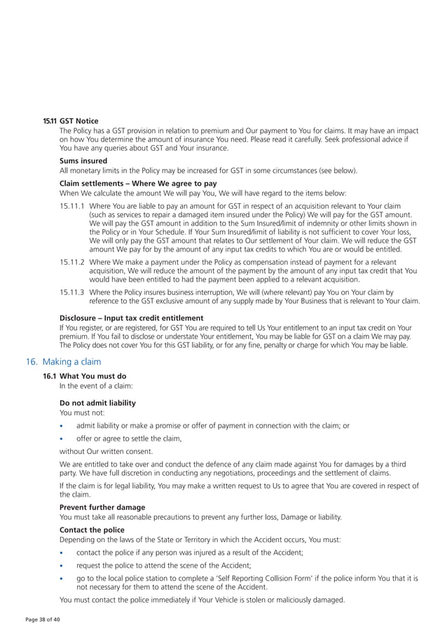 Zurich Steadfast Commercial Motor Insurance PDS | PDF