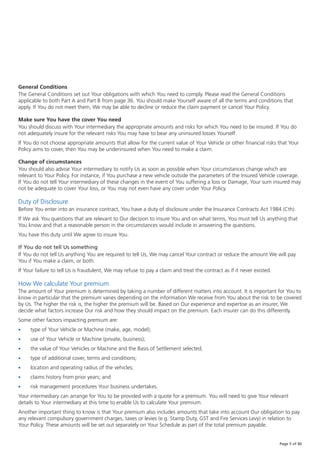 Zurich Steadfast Commercial Motor Insurance PDS | PDF