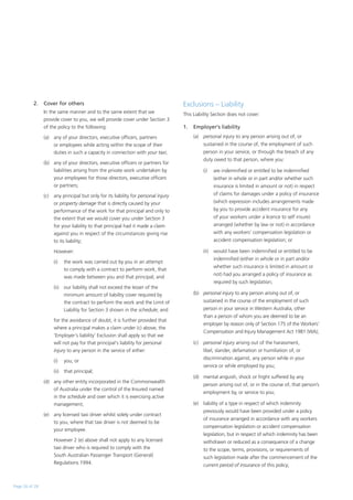 Zurich Taxi Insurance PDS (Product Disclosure Statement / Policy ...