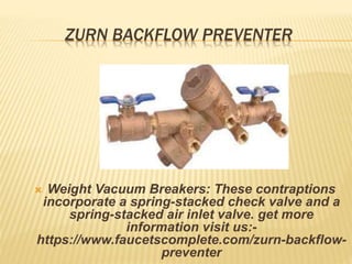 ZURN BACKFLOW PREVENTER | PPTX | Home Appliances | Home & Garden