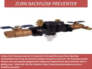 Zurn backflow preventer | PPTX | Bath and Shower | Personal Care