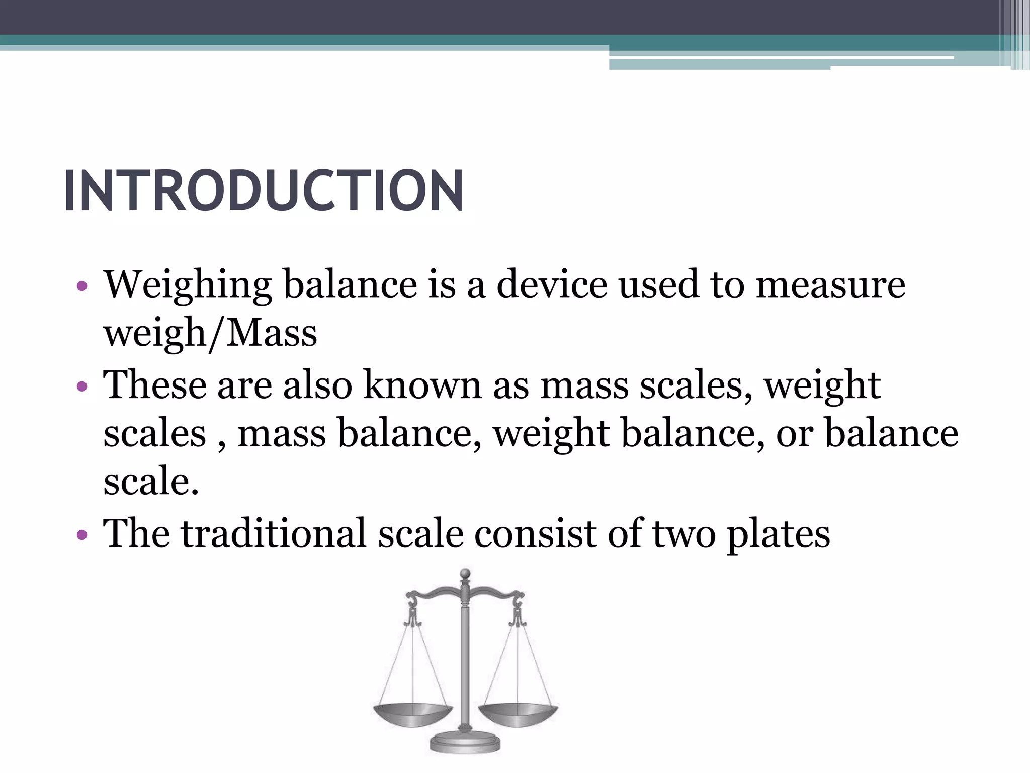 Weighing balance | PPTX