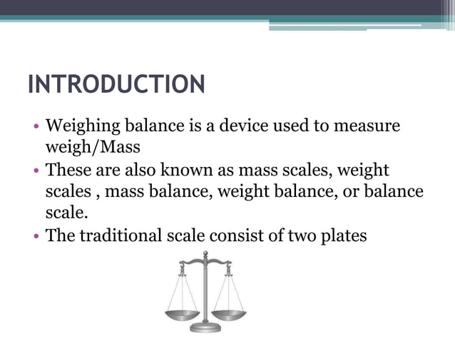 Weighing balance | PPTX