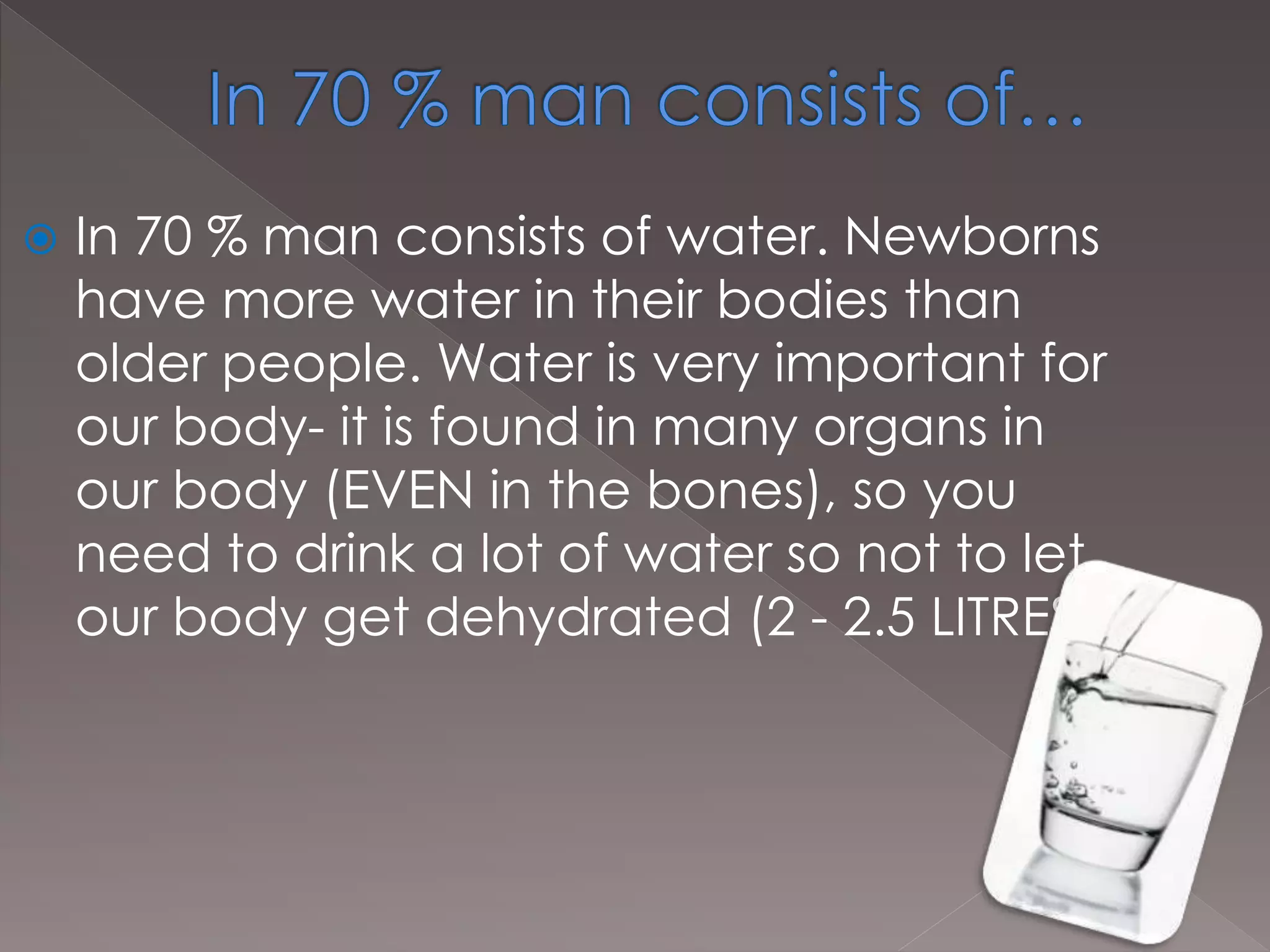 Water in human body by Group2 | PPTX