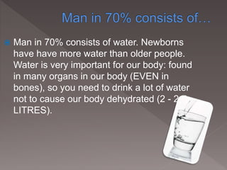 Water in human body | PPTX