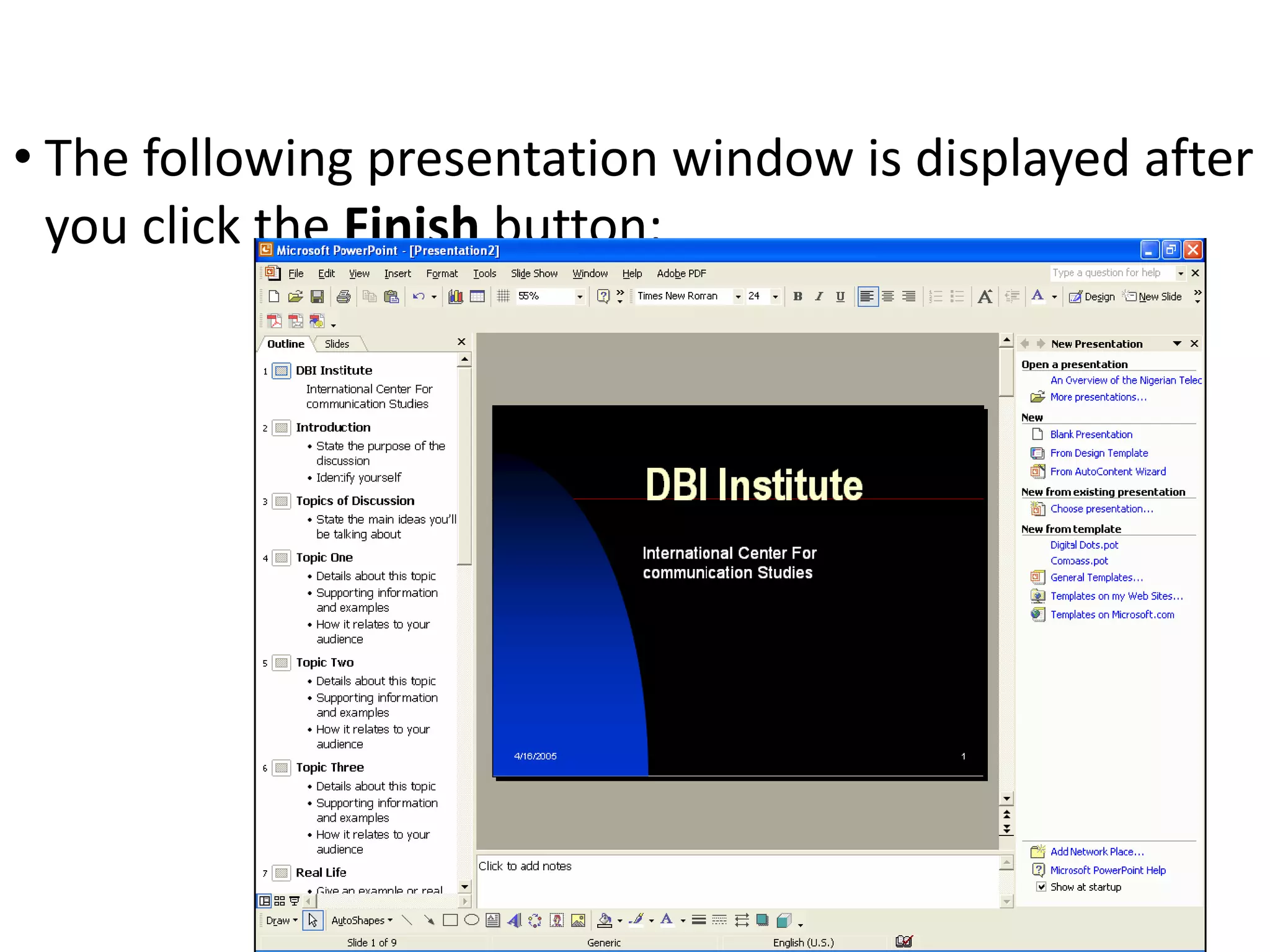 Introduction to Microsoft Powerpoint 2003 | PPTX