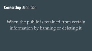 Media censorship | PPTX