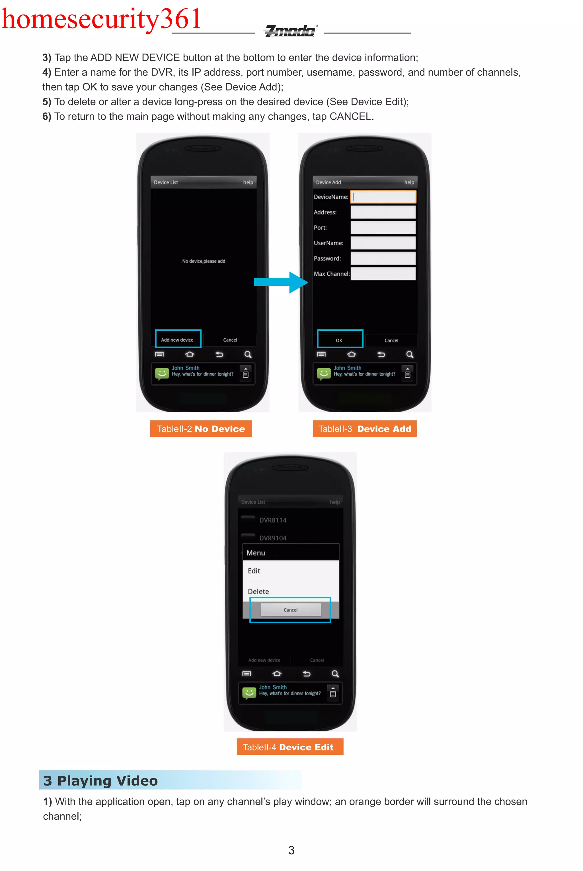 Zmodo User Manual -Zviewer for android | PDF