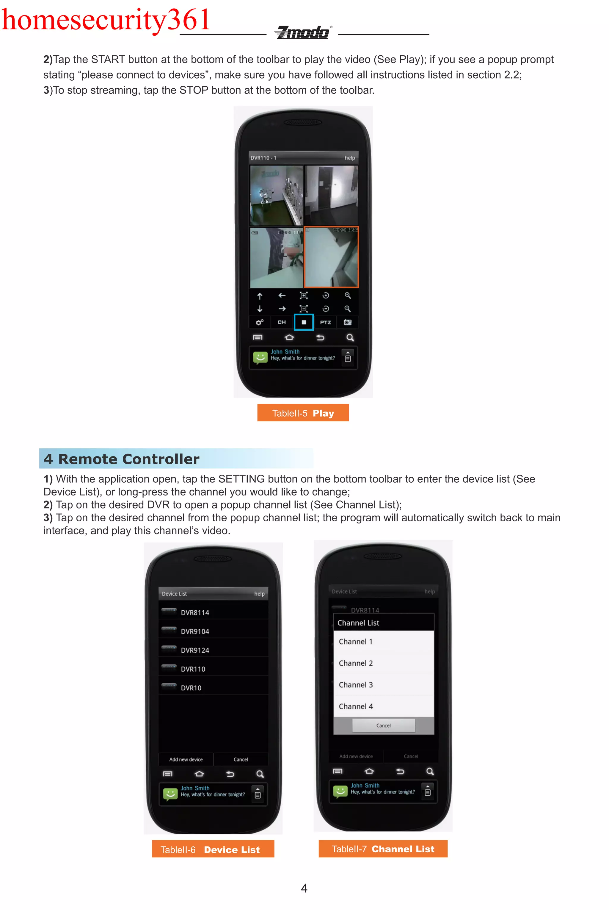Zmodo User Manual -Zviewer for android | PDF