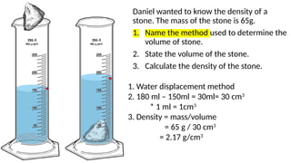 LOWER FORM KBSM Science Density and Calculation | PPT