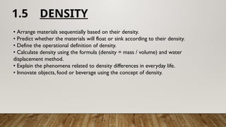 LOWER FORM KBSM Science Density and Calculation | PPT