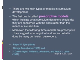 Curriculum Development - models | PPT