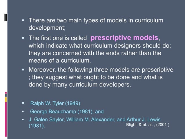 Curriculum Development - models | PPT