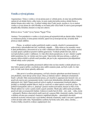 Vznik a vývoj písma | DOCX