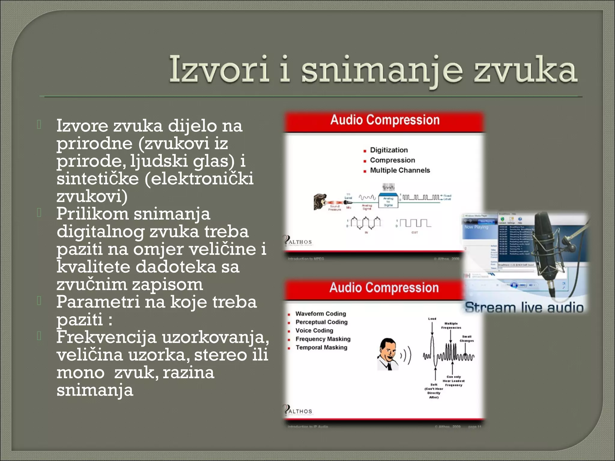 Zvuk (2) - multimedijski sustavi | PPT