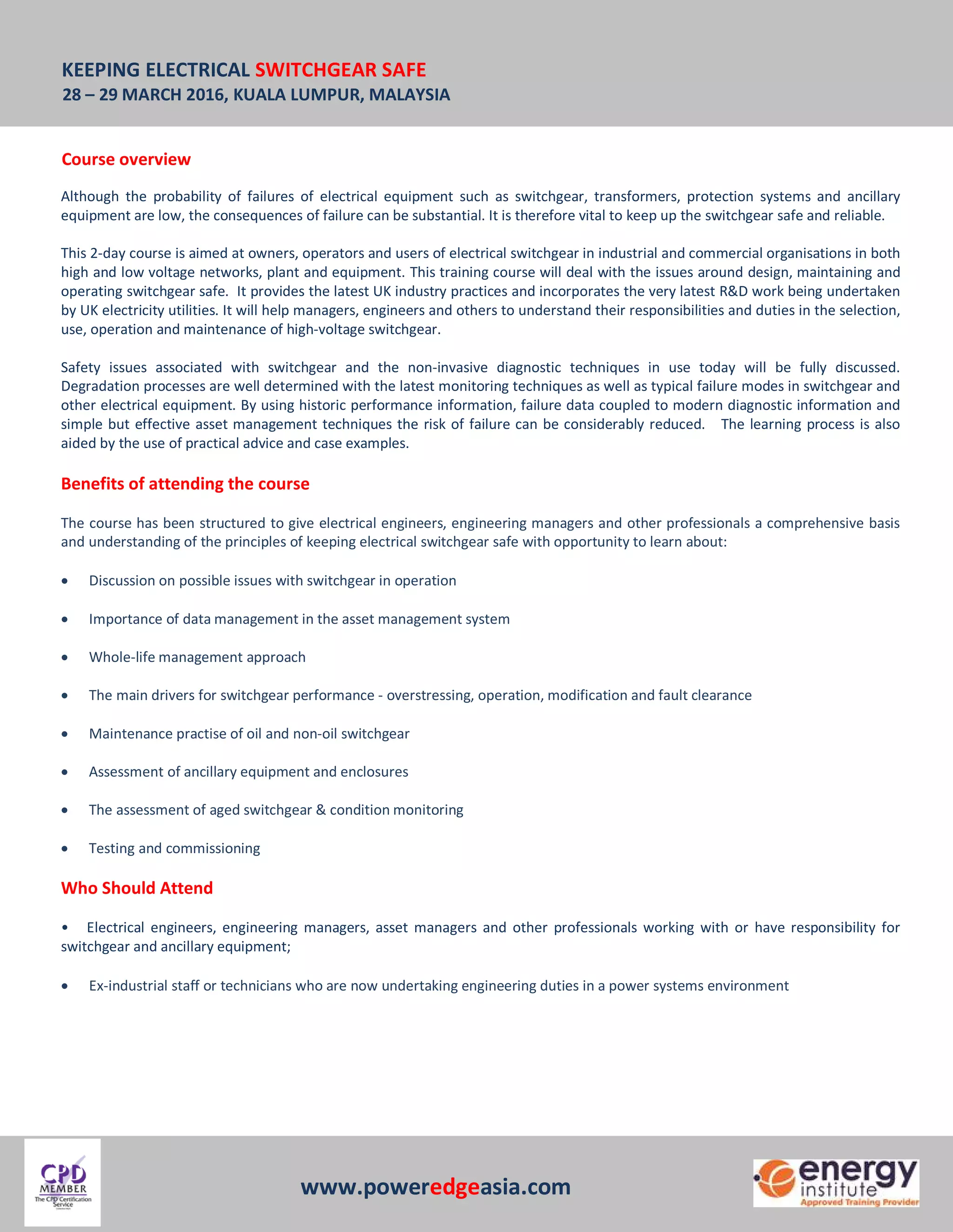 KEEPING ELECTRICAL SWITCHGEAR SAFE | PDF