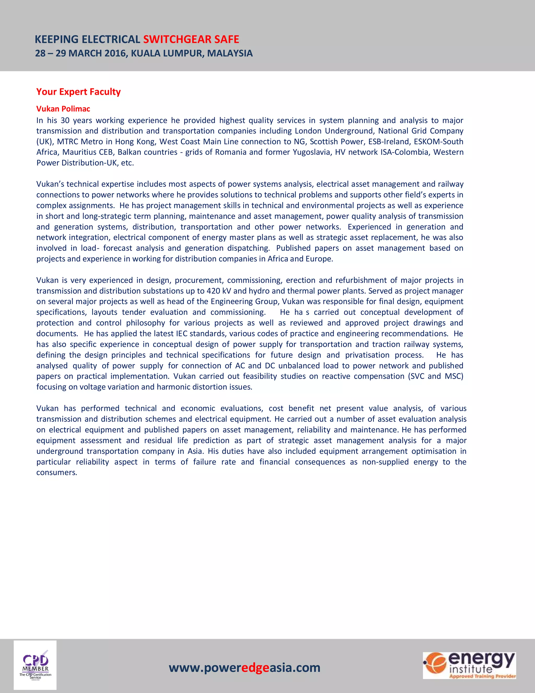 KEEPING ELECTRICAL SWITCHGEAR SAFE | PDF