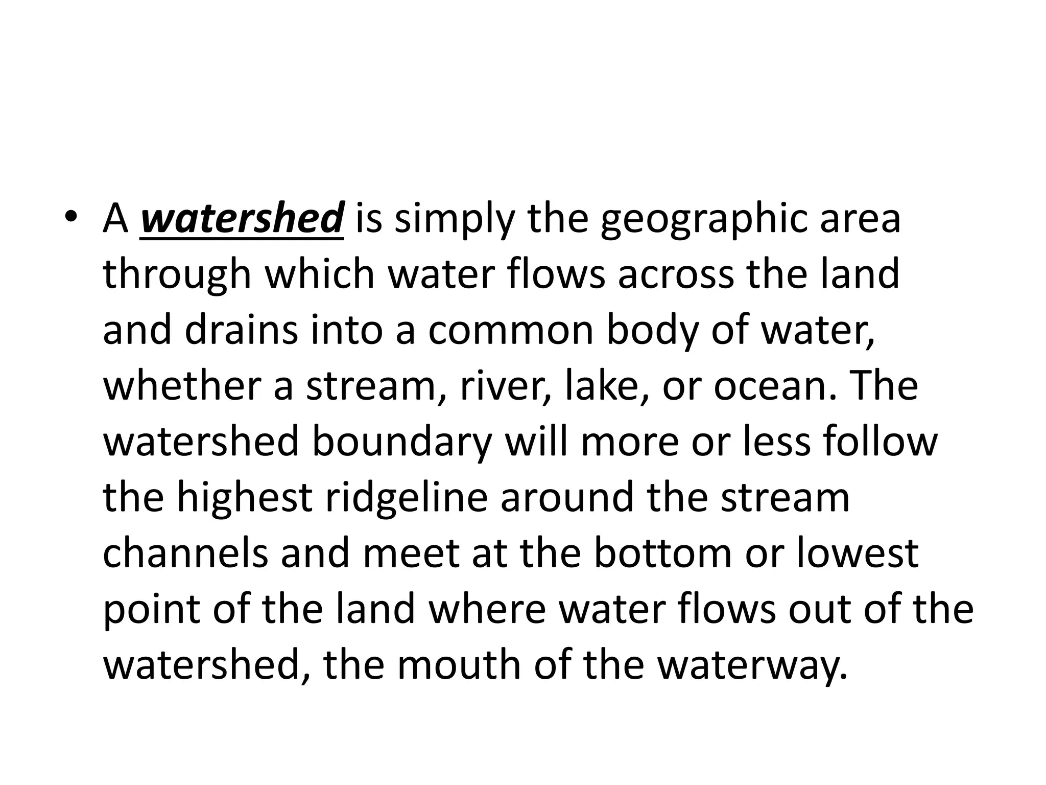 Watershed management | PPTX