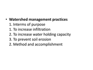 Watershed management | PPTX
