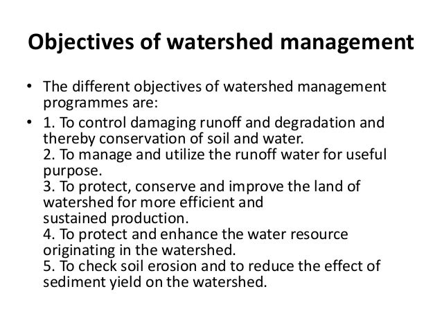 Watershed management