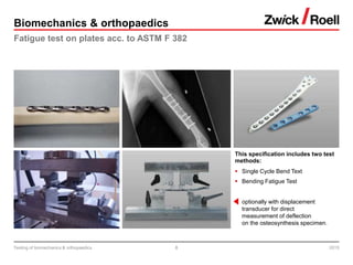 Zwick Testing Solutions for Biomechanics & Orthopaedics | PPTX