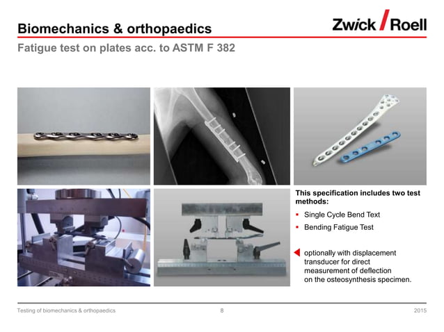 Zwick Testing Solutions for Biomechanics & Orthopaedics | PPT