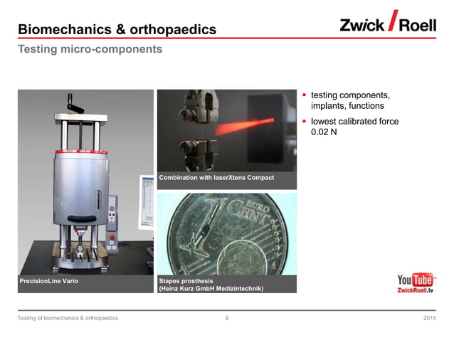 Zwick Testing Solutions for Biomechanics & Orthopaedics | PPT