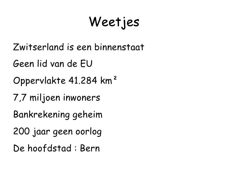 Zwitserland zwitserland