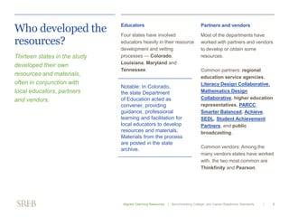 Aligned Teaching Resources: Benchmarking Implementation of College- and ...