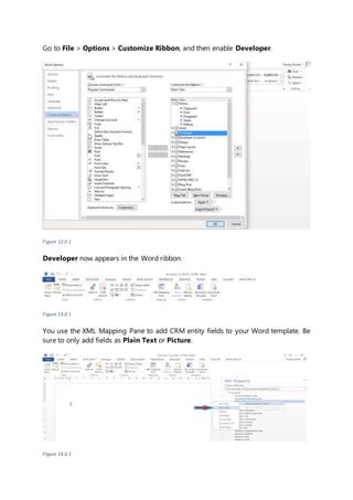 Document Generation in Dynamics CRM 2016 | DOCX