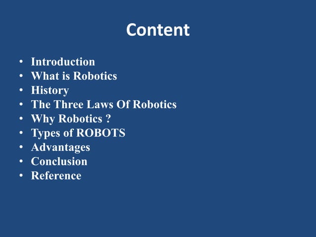 Robot technology | PPT