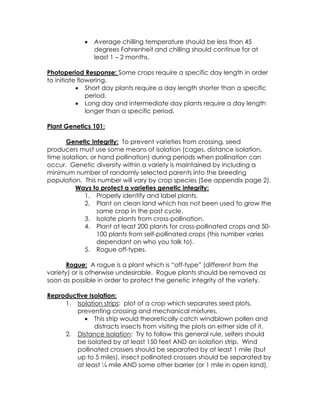 Basic Concepts of Seed Production and Seed Regeneration | PDF