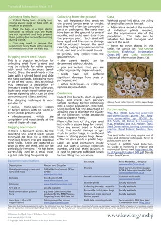 Seed Collecting Techniques ~ Royal Botanic Gardens | PDF