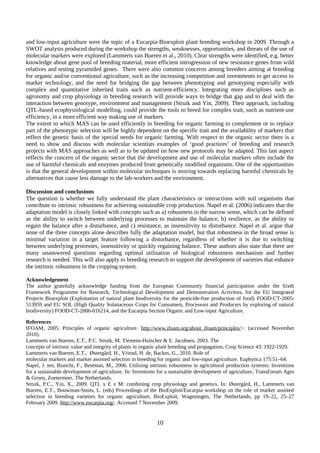 Breeding for Resilience: A Strategy for Organic and Low-Input Farming ...