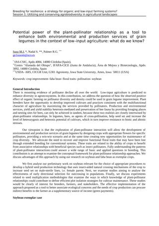 Breeding for Resilience: A Strategy for Organic and Low-Input Farming ...