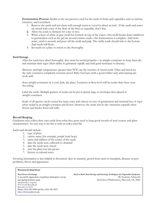 Seed Saving ~ New York Botanical Garden | PDF | Gardening | Home & Garden