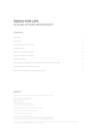 Seeds for Life: Scaling up Agro-Biodiversity | PDF