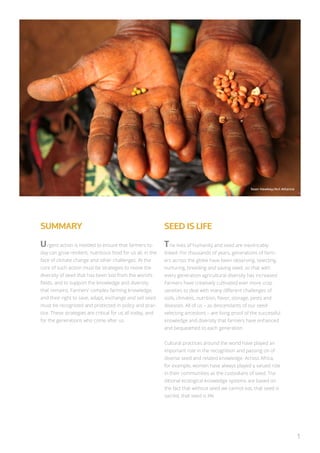 Seeds for Life: Scaling up Agro-Biodiversity | PDF