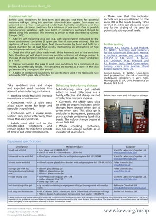 Selecting Containers for Long-Term Seed Storage | PDF