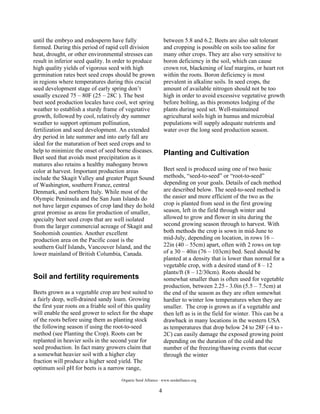 The Principles and Practices of Organic Beet Seed Production in the ...