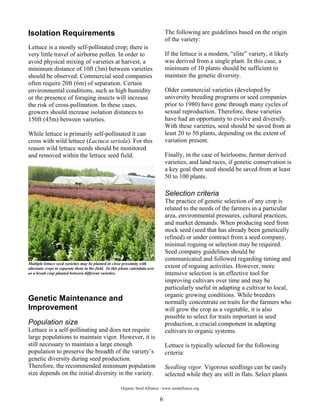 The Principles and Practices of Organic Lettuce Seed Production in the ...