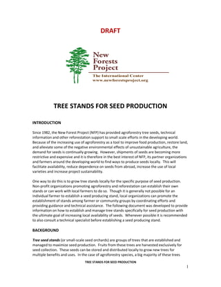 Tree Stands for Seed Production | PDF