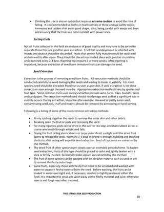 Tree Stands for Seed Production | PDF