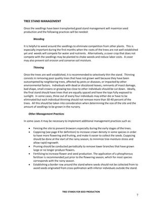 Tree Stands for Seed Production | PDF