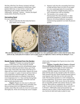 Collecting and Storing Seeds from Your Garden ~ USU | PDF | Agriculture ...