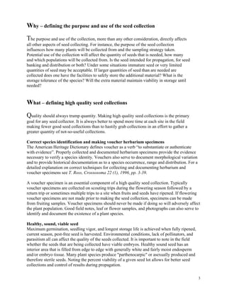 General Seed Collection Guidelines for California Native Plant Species ...