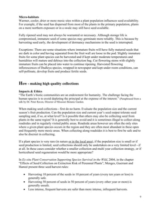 General Seed Collection Guidelines for California Native Plant Species ...