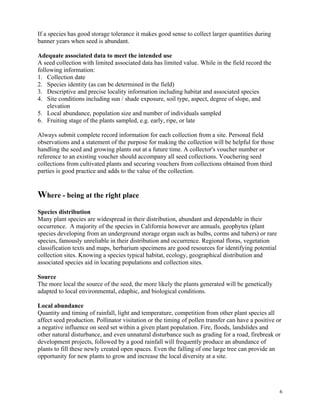 General Seed Collection Guidelines for California Native Plant Species ...
