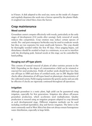 Groundnut Seed Production Manual | PDF