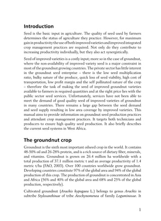 Groundnut Seed Production Manual | PDF